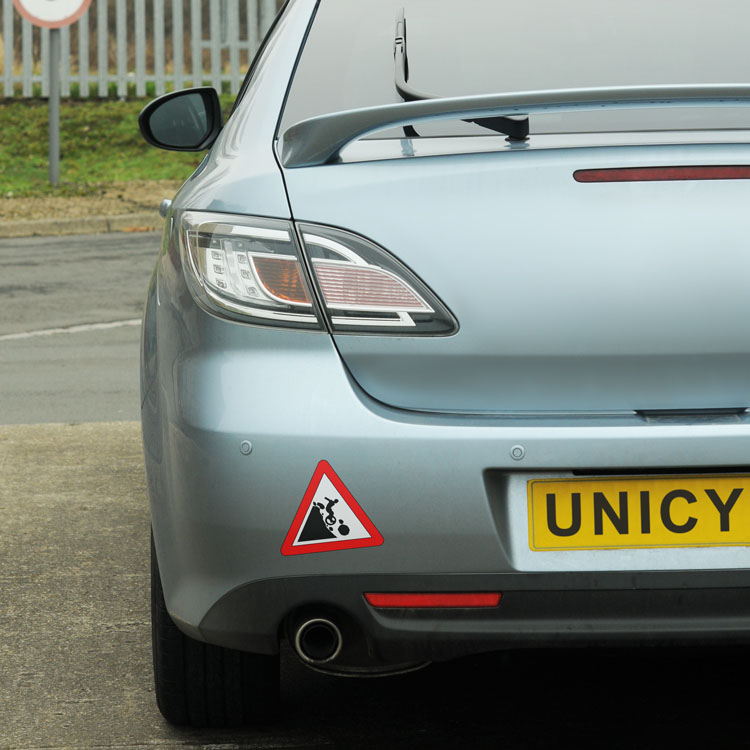 Warning Triangle Sticker – Falling Rocks | Unicycle.com (UK)